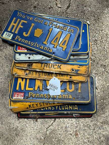 Rusty Wallace and various PA license plates - Hurley Real Estate & Auctions