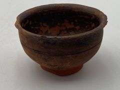 Small pottery cup and miniature redware bowl - Hurley Real Estate ...