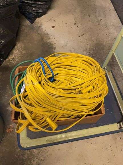 Box of heavy duty extension cords - Hurley Real Estate & Auctions