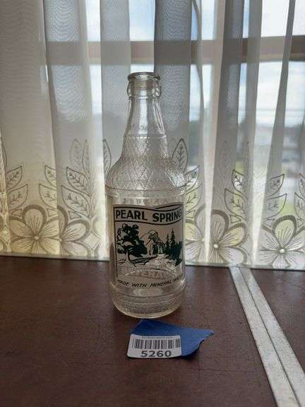 Pearl Spring Beverages soda bottle - Hurley Real Estate & Auctions