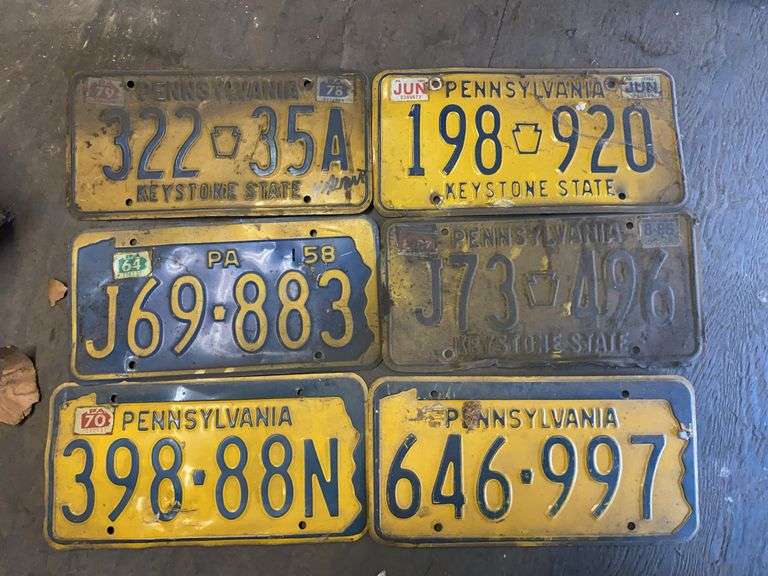 Pennsylvania vintage license plates and light. - Hurley Real Estate ...