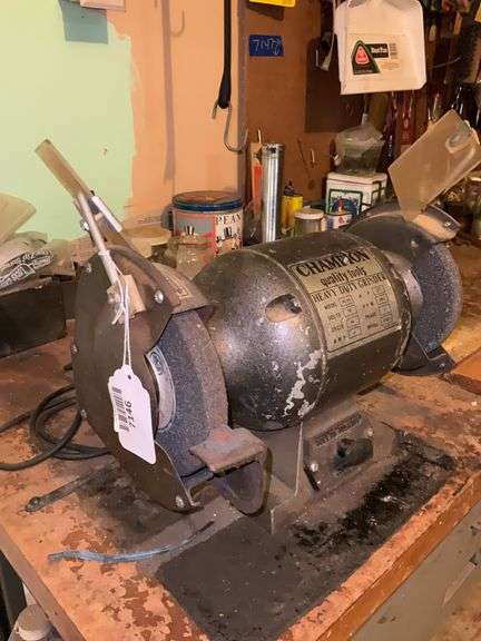 Champion bench grinder - Hurley Real Estate & Auctions