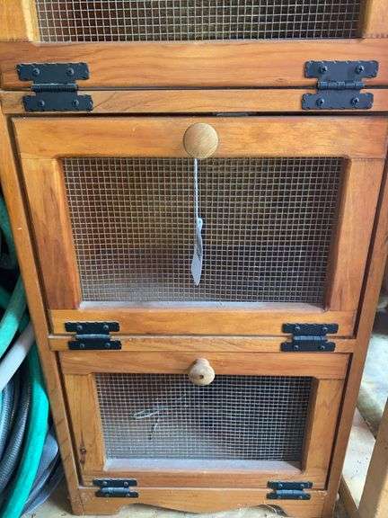 3-door wire front cabinet - Hurley Real Estate & Auctions