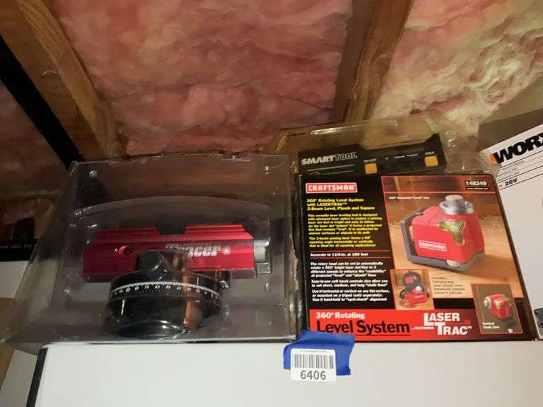 Craftsman Laser Trac level system in box, Lasermark Tracer laser level ...