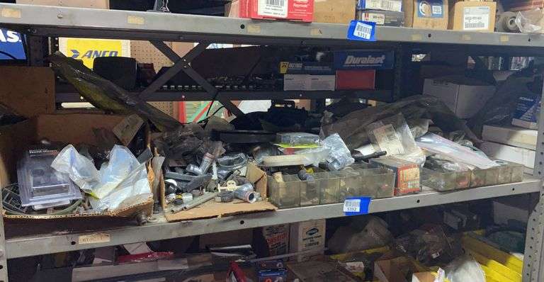 Shelf to include: battery hold downs and misc. hardware - Hurley Real Estate & Auctions