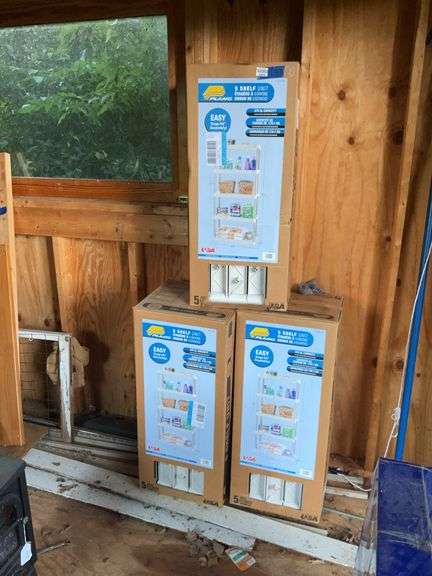 Three plastic shelf units in boxes - by the pc take three - Hurley Real ...