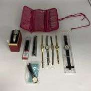 Wrist watches including: Mickey Mouse, Elgin, Crumrine, Hamilton, Jules ...