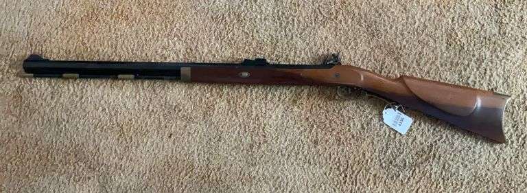 Italian .50 caliber black powder rifle w/ brass patch box - Hurley Real ...