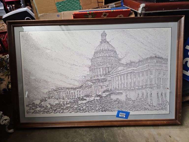 Framed U.S. Capital print - Hurley Real Estate & Auctions