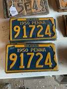 1950s PA license plates lot - Hurley Real Estate & Auctions
