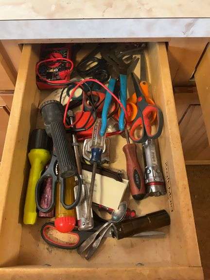 Contents of two drawers: flashlights, tools, household items - Hurley ...