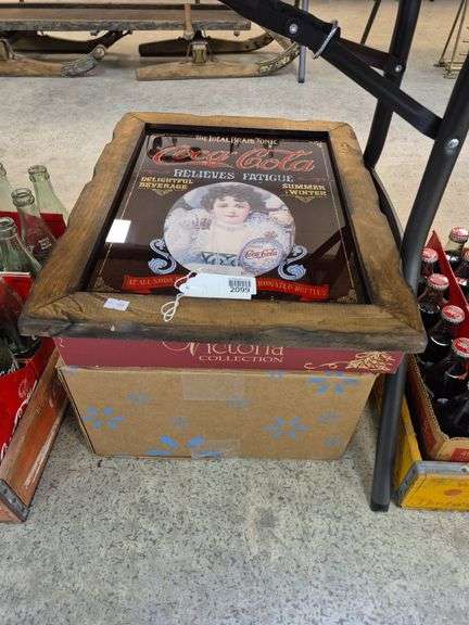 Coca-Cola Brain Tonic sign, Coca-Cola wall clock, boxed glass Christmas ...