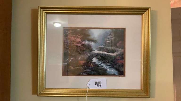Thomas Kinkade print, Bridge of Faith, framed 13x16 - Hurley Real ...