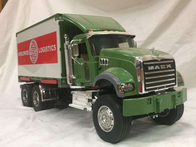 Tamiya MACK Granite truck w/ shipping container - Integrity Auctioneers