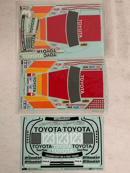 Tamiya Toyota Prerunner sticker sheets - Integrity Auctioneers