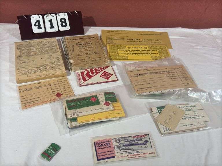 Group of Railway Express Agency Paperwork - Integrity Auctioneers