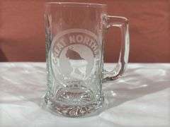 12 Etched Great Northern Railway Glass Mugs & an Extra - Integrity ...