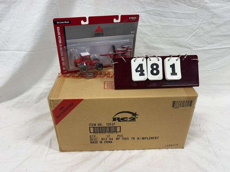 1/64 Scale ERTL / RC2 Massey Ferguson 1505 Tractor with Mulch Ripper ...