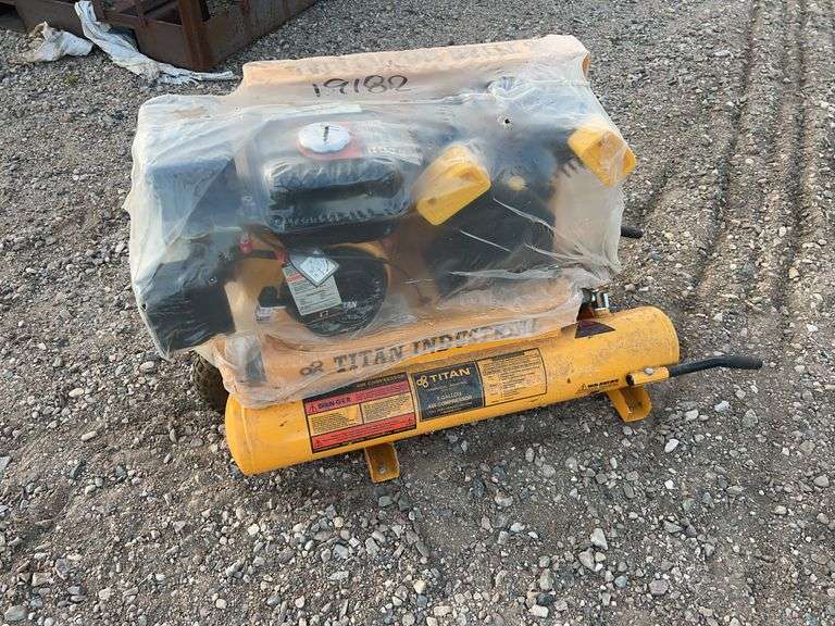 Titan Industrial Gas Powered Air Compressor - Integrity Auctioneers