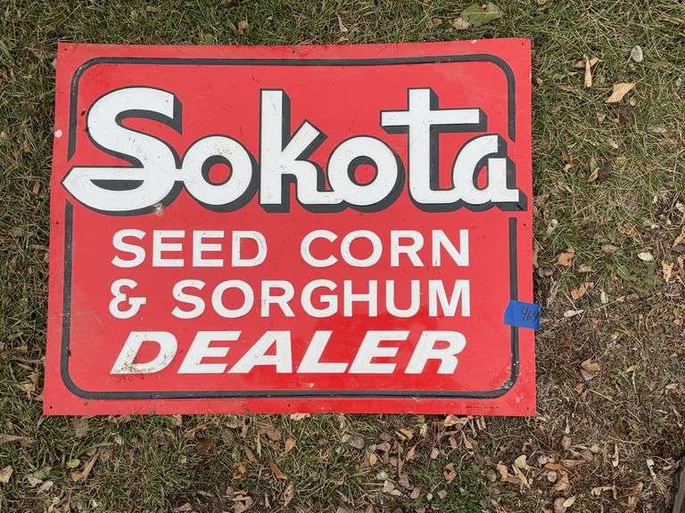 Sokota Seed Corn & Sorghum Dealer Embossed Metal Sign #2 - Integrity ...