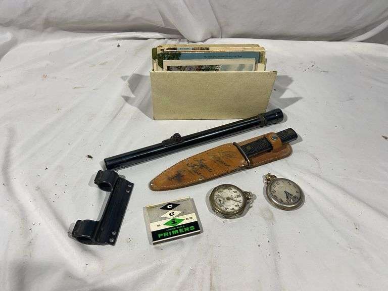 Postcards, Mardi Gras Souvenir Knife, Pocket Watches, & Scope ...