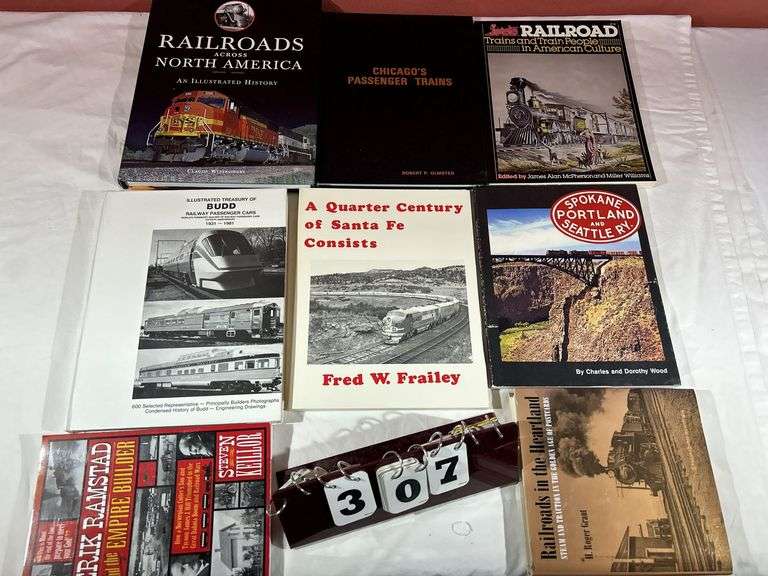 Group of Eight Railroad Books - Integrity Auctioneers