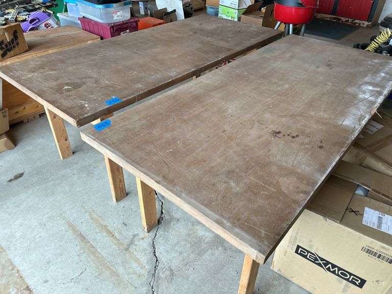 Two Homemade Wood Tables - Integrity Auctioneers