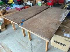 Two Homemade Wood Tables - Integrity Auctioneers
