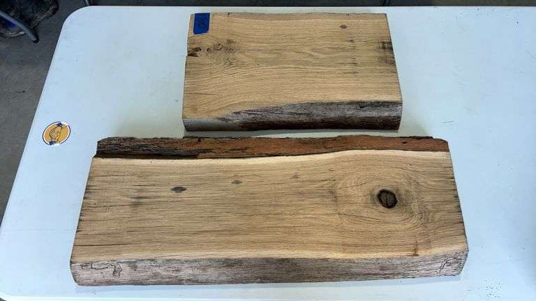 Natural Oak Wood Slabs with Natural Edges - Integrity Auctioneers