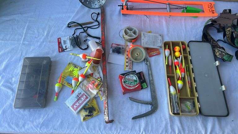 Ice Fishing Equipment with Rods, Reels, Bobbers, & Tackle Box ...