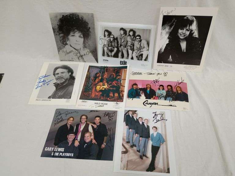 Group of Eight Autographed & Inscribed Photos of Musicians - Donna ...
