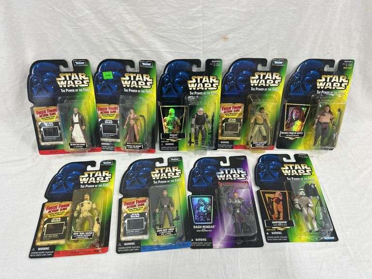 Group of Nine Carded Star Wars Power of The Force & Shadows of The ...