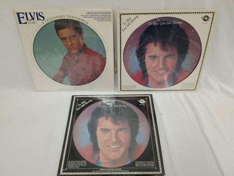 Group of Three Elvis 12-in Picture Discs - Integrity Auctioneers