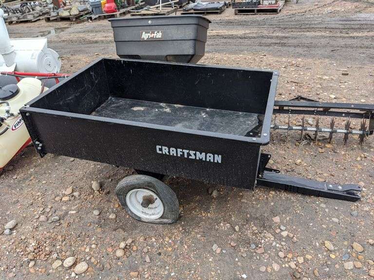 (OUT) CRAFTSMAN PULL BEHIND LAWN DUMP TRAILER (32-IN. X 48-IN.) (NEEDS ...