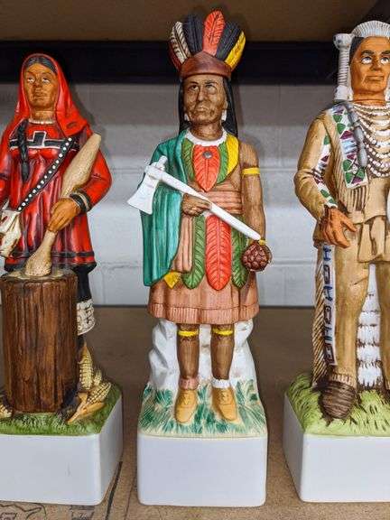 SKI COUNTRY NATIVE AMERICAN DECANTER (NO LABELS) - Isabell Auction