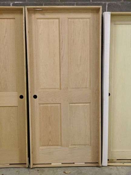 OAK SOLID CORE 4-PANEL PREHUNG INTERIOR DOOR (36-IN. X 80-IN.) - Isabell Auction