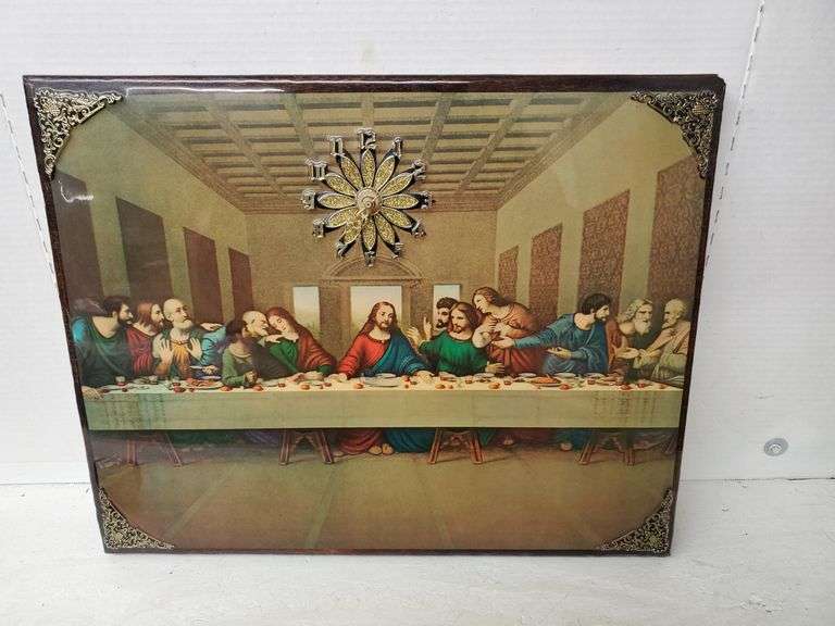 16 X 20 IN. LAST SUPPER CLOCK - Isabell Auction