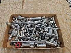 ASSORTED 3/8 DRIVE SOCKETS, RATCHETS, EXTENTIONS - Isabell Auction