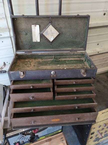 VINTAGE DUNLAP MACHINISTS BOX - Isabell Auction