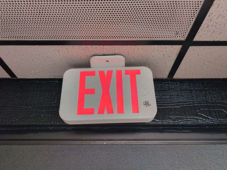 CEILING MOUNT ILLUMINATED EXIT SIGN - Isabell Auction