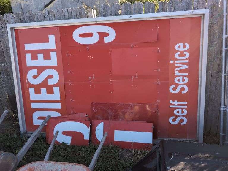 64" X 100" DOUBLE SIDED CHANGEABLE ALUMINUM FRAME DIESEL SIGN - Isabell ...