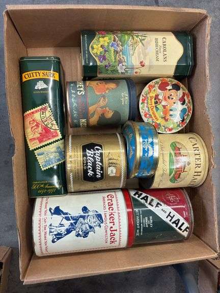 ASSORTED VINTAGE TINS - Isabell Auction