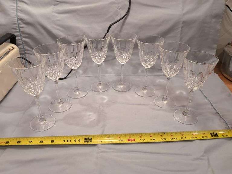 8-PC. CRYSTAL STEM GLASS SET - Isabell Auction