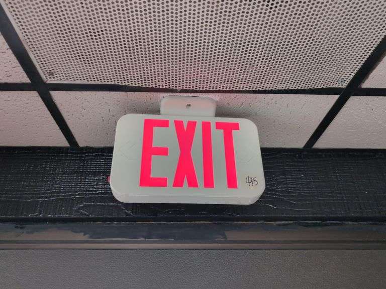 CEILING MOUNT ILLUMINATED EXIT SIGN - Isabell Auction
