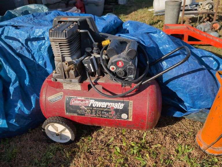 (OUT) COLEMAN 20-GALLON PORTABLE AIR COMPRESSOR - Isabell Auction