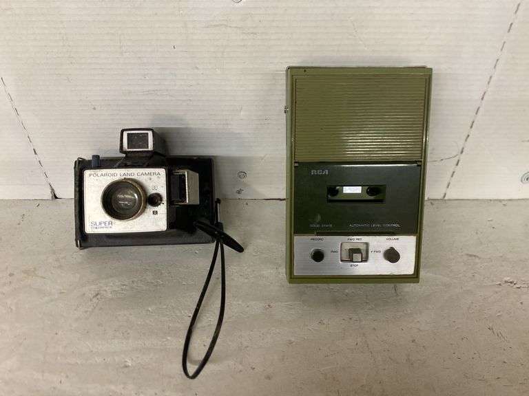 RCA TAPE RECORDER AND POLAROID LAND CAMERA - Isabell Auction