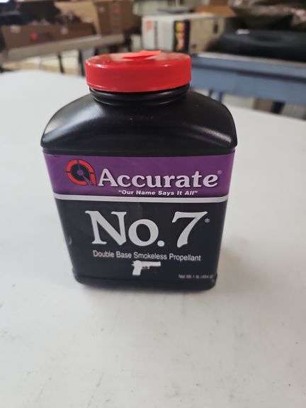1LB ACCURATE NO. 7 DOUBLE BASE SMOKELESS PROPELLANT - Isabell Auction