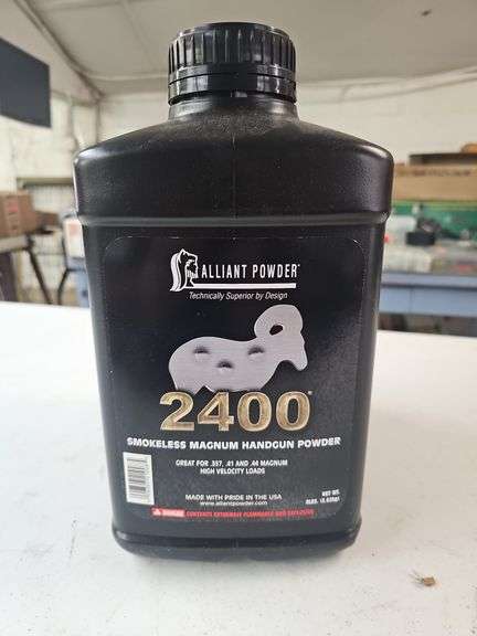 8 LB ALLIANT PIWDER 2400 SMOKELESS MAGNUM HANDGUN POWDER - Isabell Auction