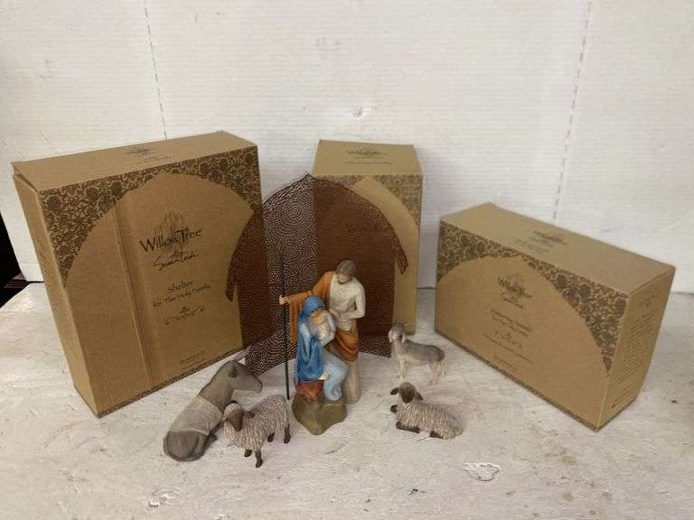 6PC. WILLOW TREE NATIVITY CERAMIC DECOR - Isabell Auction