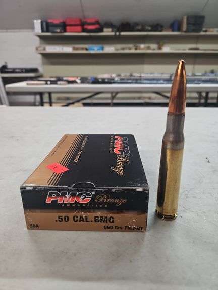 10 CT PMC .50 CAL BMG AMMO - Isabell Auction